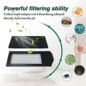 Vacuum Cleaner Floor Care Replacement Parts Kit Compatible With ECOVACS DEEBOT X1 Omni / X1TURBO / X1 Plus Robot Vacuum Cleaner, 5 Dust Bags, 4 Mop Cloth Pads, 2 Hepa Filters, 8 Side Brushes(19pcs)…