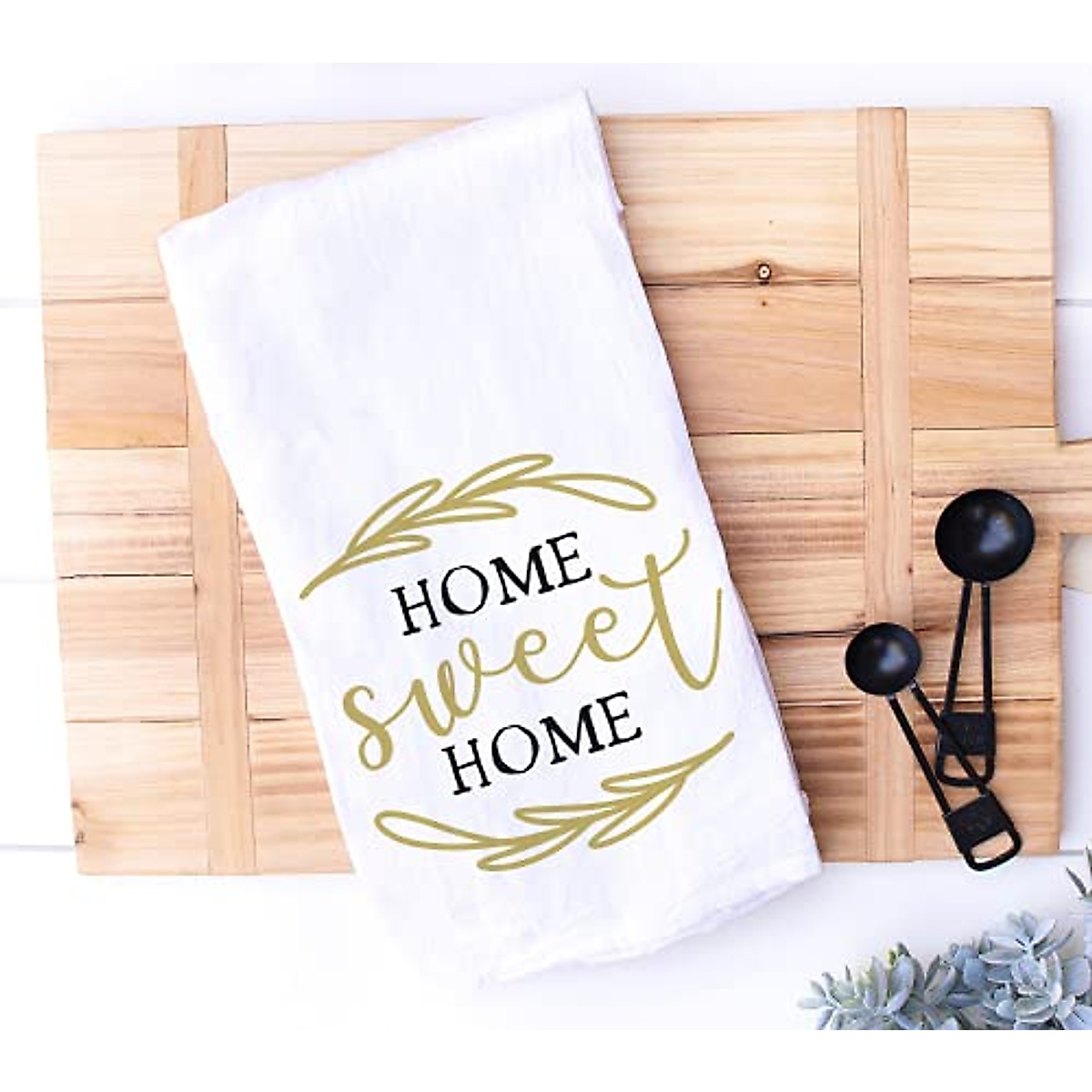 Handmade Kitchen Towel - Housewarming Home Sweet Home Hand Towel - 28x28 Inch Perfect for Chef Hostess Housewarming Christmas Mother’s Day Birthday Gift (Home Sweet Home)