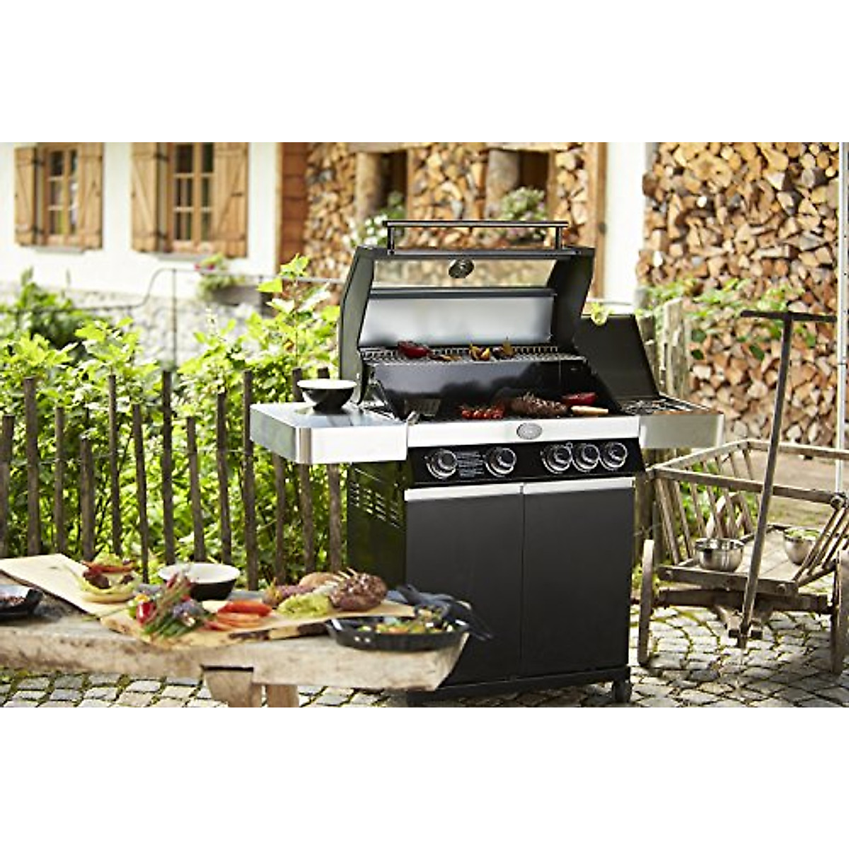 Rösle 25164 Enameled Cast Iron Frying Pan with Two Handles, 11-Inch