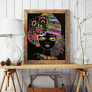 ZMLM Scratch Paper Art-Craft Kit: 11''x 8'' Big Sheets Magic Rainbow Drawing Board Kid Art Paper Pad Supply Toddler DIY Project Activity Toy Game for Teens Girls Boys Holiday Birthday Gift