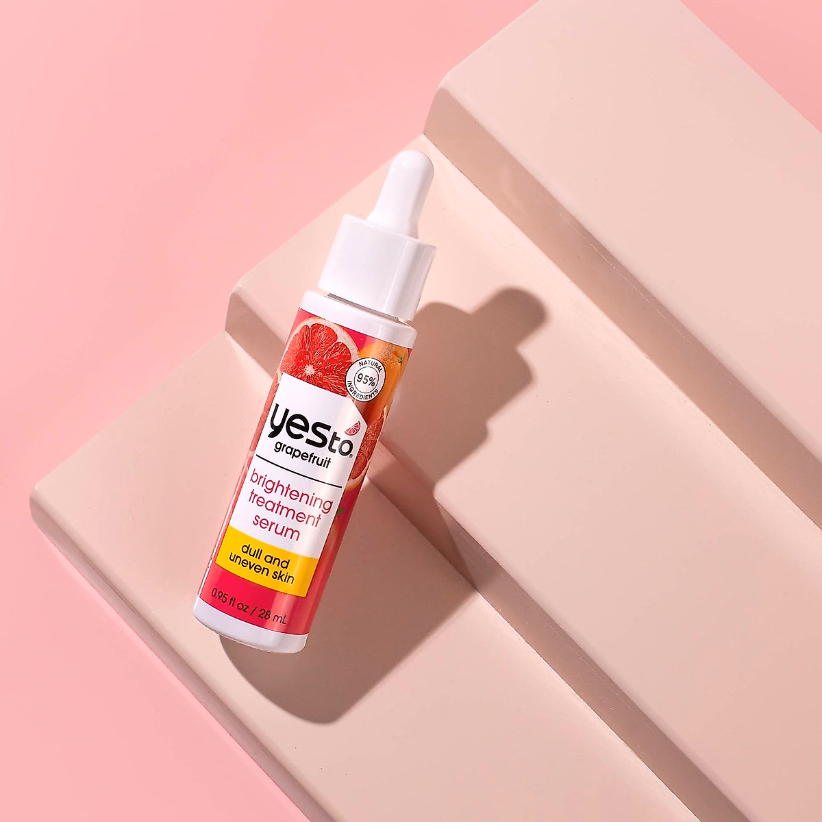 Yes To Grapefruit Treatment Serum, Brightening Lightweight Formula To Loosen Dead Skin Cells, Smooth Complexion & Tone Skin, With Vitamin C & PHAs, Natural, Vegan & Cruelty Free, 0.95 Fl Oz