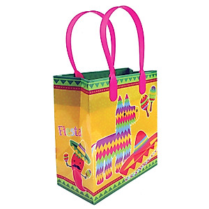 TINYMILLS Fiesta Themed Party Favor Bags Treat Bags, 12 Pack