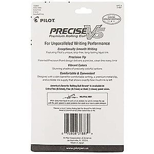 PILOT Precise V5 Stick Liquid Ink Rolling Ball Stick Pens, Extra Fine Point (0.5mm) Assorted Ink Colors, 7-Pack (31887)