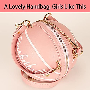WLC Basketball Shape Purse,PU Special Shape Shoulder Girls' Bag