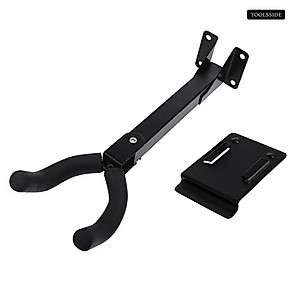TOOLSSIDE 5 Pcs Guitar Hanger Wall Mount Hook Stand 180 - Guitar Hooks for Wall Adjustable with Slat Adapter - Guitar Wall Mount for Electric Acoustic and Bass Guitars