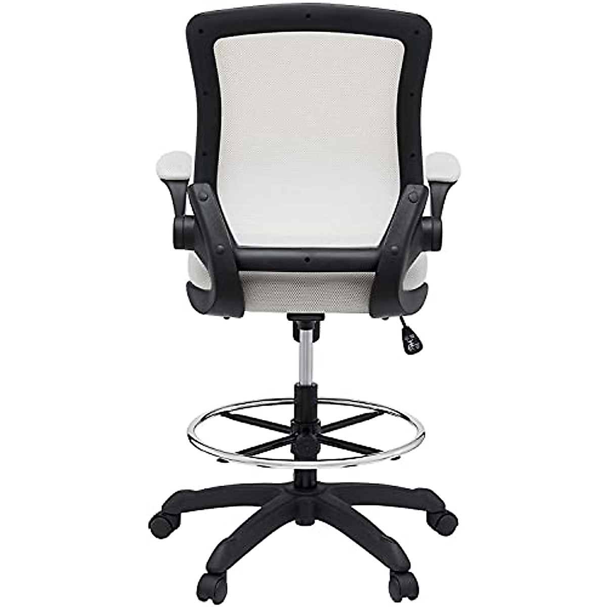 Modway MO-EEI-1423-GRY Veer-Reception Desk Flip-Up Arm Drafting Chair, 22.5"L x 25.5"W x 41.5-50"H, Gray