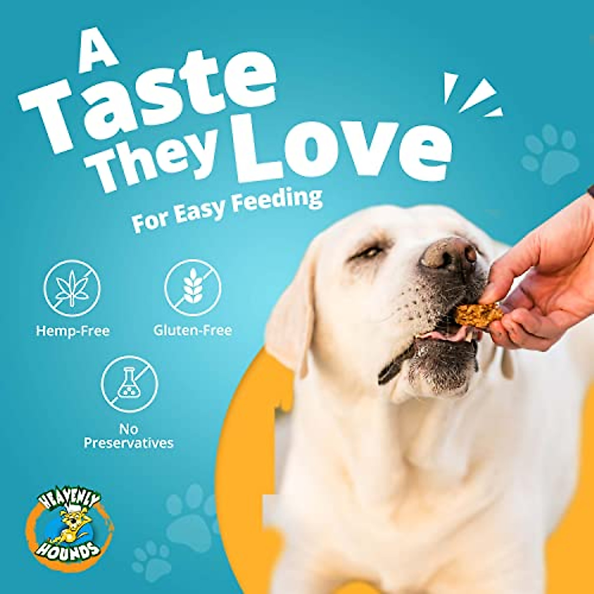 Heavenly Hounds Peanut Butter Chews - Anxiety Relief for Dogs - Natural Ingredients - No Hemp Calming Treats, 2 Oz - Pack of 12