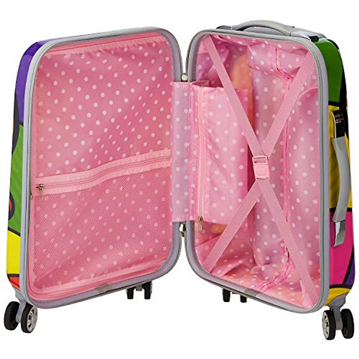 Rockland Vision Hardside Spinner Wheel Luggage, Assorted/Multicolor, Carry-On 20-Inch