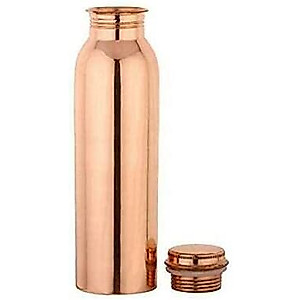 Antique Handicraft Hub Pure Copper Water Bottle 32 oz Leak Proof Design Vessel Ayurveda Health Benefit Pitcher for Sport, Fitness, Yoga