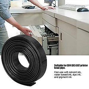 Ink Tubes for Printer, Printer Inks Hose Durable 4mm OD Multiple Lines for DX4 DX5 DX7(6 Rows 10m) Black