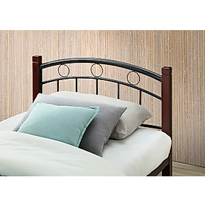 Hodedah Metal Queen, Mahogany Platform, Complete Bed
