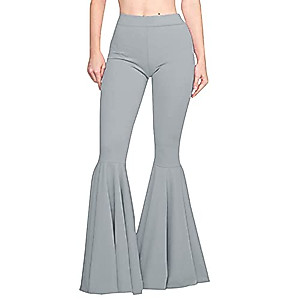 Cross Waist Bootcut Yoga Pants for Women, Non See Through Bootleg Sports Gym Flare Workout Pants qia230104- *462-new Years eve Party Supplies Grey