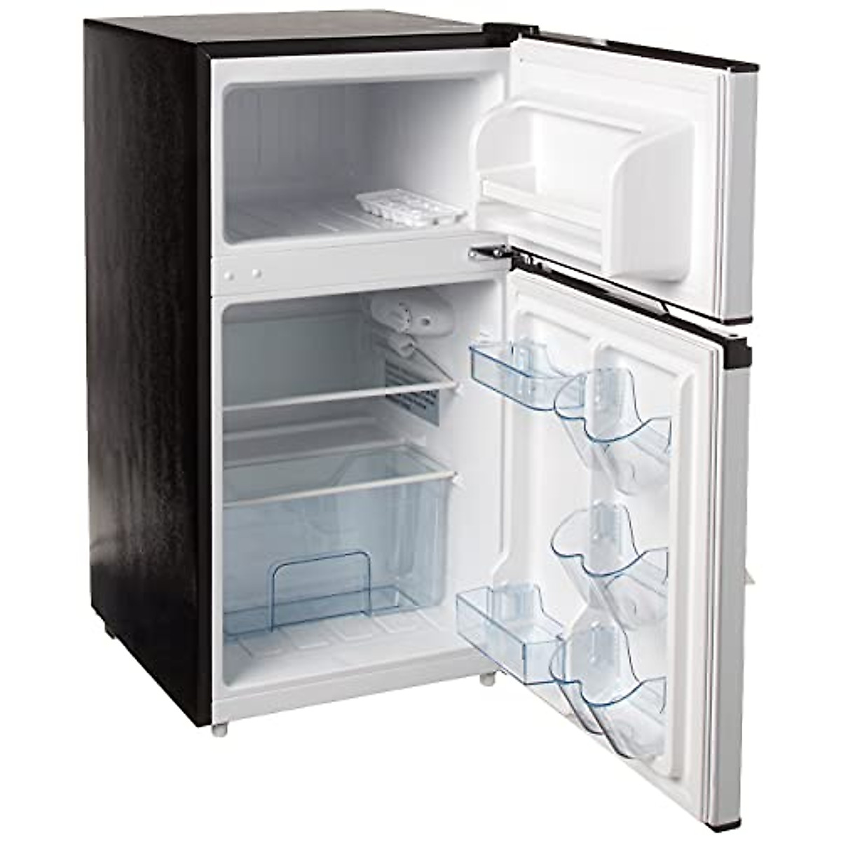 RCA RFR836 3.2 Cu Ft 2 Door Fridge and Freezer, Stainless Steel