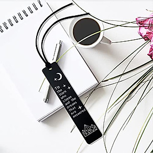 to The Stars Inspirational Bookmark Gifts for Women Girls Lovers Sister Bookworm Daughter Book Friend Female Sister Gifts Friendship Gifts Thank You Gift