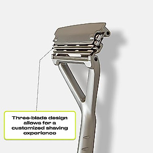 Leaf Shave | The Leaf Razor Set, Black - Includes 1x Leaf Razor, 1x Matching Leaf Razor Stand, 1x 50-Pack of Single-Edge Blade Refills, and 1x Razor Blade Bank
