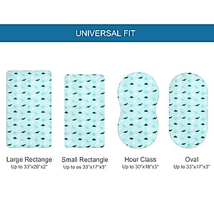 Bassinet Sheet 4 Pack for Baby Boys or Girls, Bassinet Sheets Ultra Soft Universal Fit for Most Rectangle, Oval, Hourglass Bassinet Mattress, Bassinet Sheets, Aqua