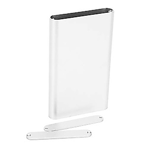 Anticorrosion 13x61x100mm Aluminum Alloy Enclosure Electronic Case for Industrial Equipment Shell(Sandblasted Oxidized Silver)