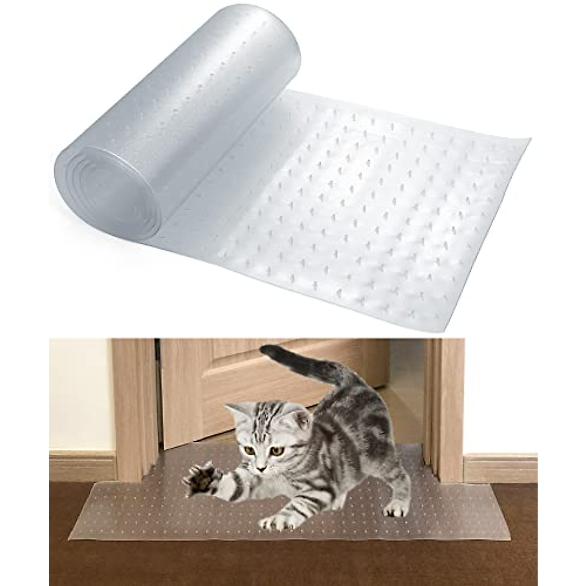 Carpet Protector for Pets - Cat Carpet Protector for Doorway, 8.2Ft Heavy Duty Plastic Carpet Protector