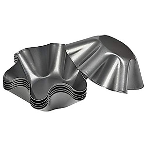 FOCCTS 6 Packs Torta Molder, Non-Stick Taco Salad Bowl Pans Maker, Extra Thick Steel Tortilla Shell Maker, 6 inch