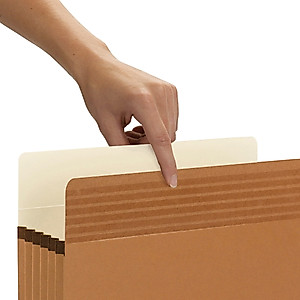 Smead Easy Grip® File Pocket, Straight-Cut Tab, 5-1/4" Expansion, Letter Size, Redrope, 10 per Box (73209)