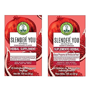 Dr. Tea Slender You Tea with Senna - Pomegranate Flavor - 20 Tea Bags