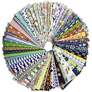 60PCS Scrap Quilting Fabric,60 Patterns Fat Quarters Fabric Bundles,Araniozb Fabric Squares,Sewing Fabric,Pre-Cut Quilt Squares,Cotton Fabric for Sewing 8” x 8”