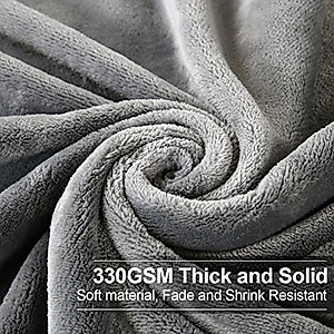 Soft Blanket Warm Fuzzy Microplush Lightweight Thermal Fleece Blankets for Couch Bed Sofa,California King102X108Inch,Gray