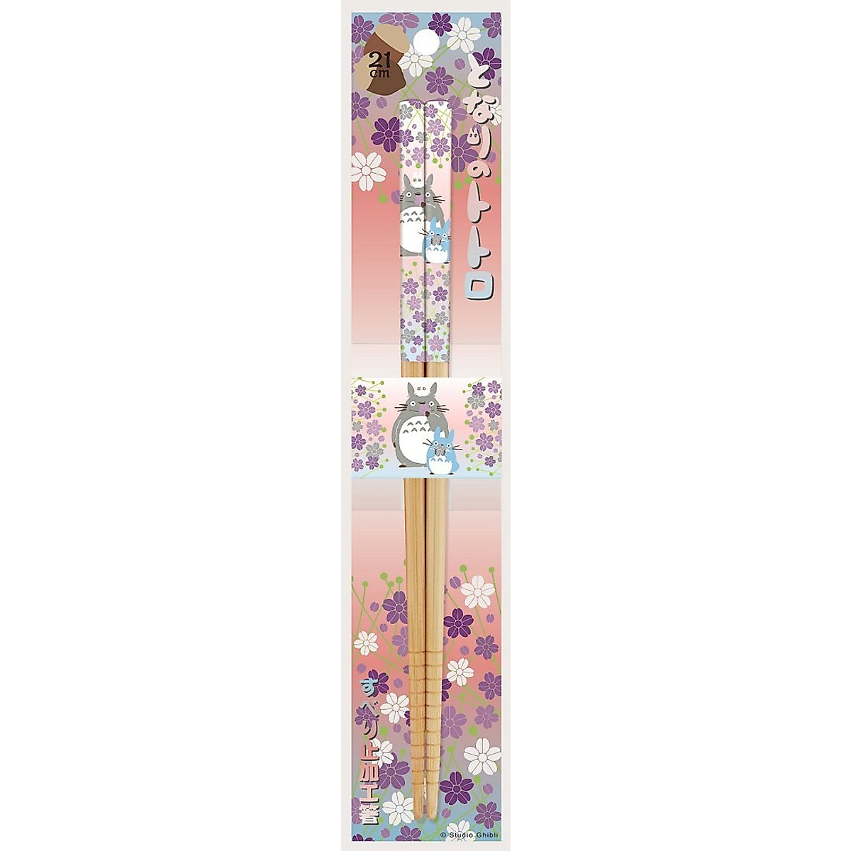My Neighbor Totoro Bamboo Chopstick -Anti-Slip Grip for Ease of Use - Authentic Japanese Design - Flowers