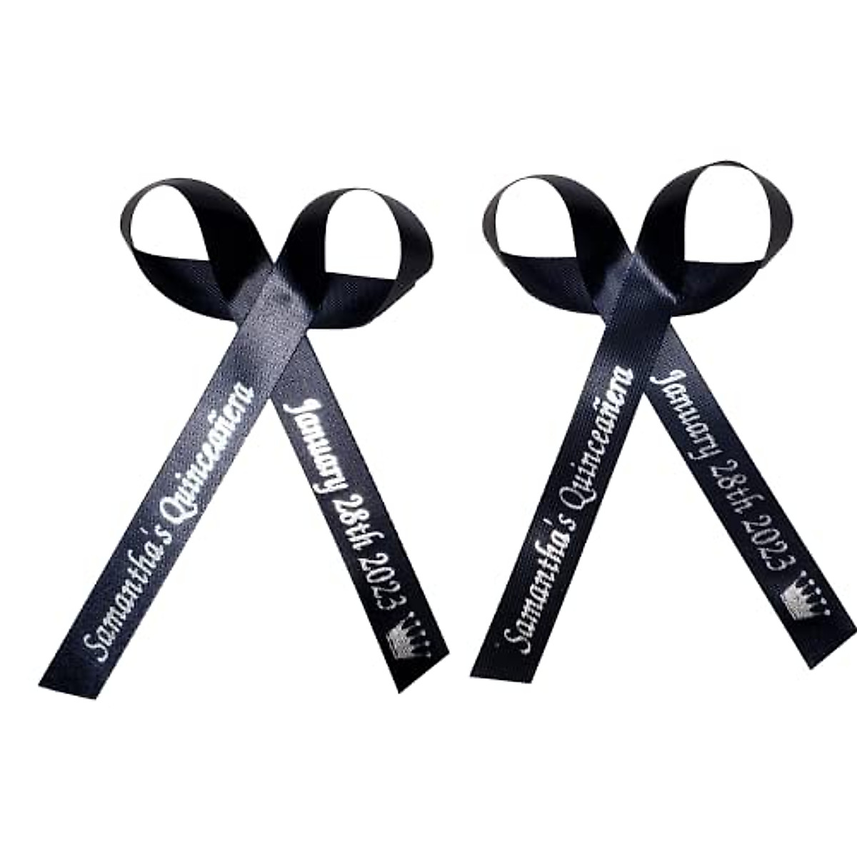 Personalized Ribbons for Bridal Shower Wedding Party Favors or Baby Birthday Bows Bapitsm Christening - Cut or Assembled Bows Custom Ribbon