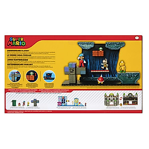 Super Mario Underground playset with Ice Mario Action Figure Includes 5 Interactive Environment Pieces