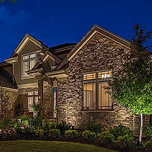 Malibu Landscape Spotlight 20W Flood Light 12V Low Voltage Outdoor Yard Light 176 Lumen 3000K Warm White Metal Landscape Lighting with Halogen Replacement Bulb Connector and Stake