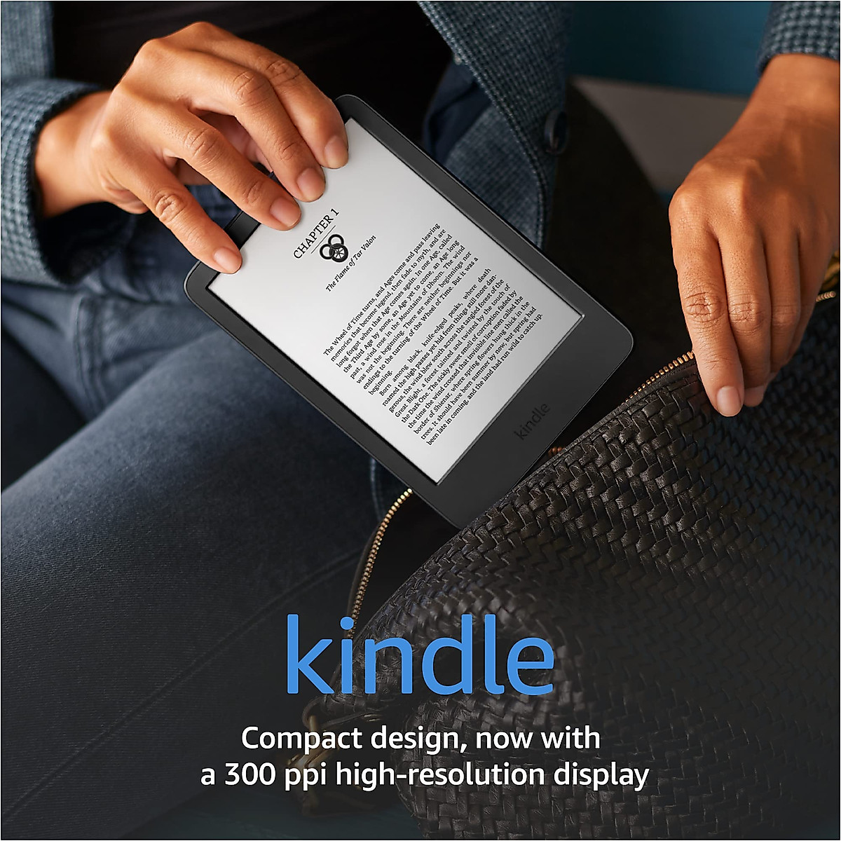 All-new Kindle (2022 release) – The lightest and most compact Kindle, now with a 6” 300 ppi high-resolution display, and 2x the storage - Black