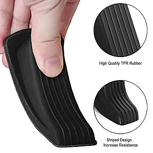 Beieverluck 24 Pack Door Stoppers for Bottom of Door Rubber Door Stop Wedge Sturdy Stackable Door Stops for Floor Wall Carpet Heavy Duty Door, Black