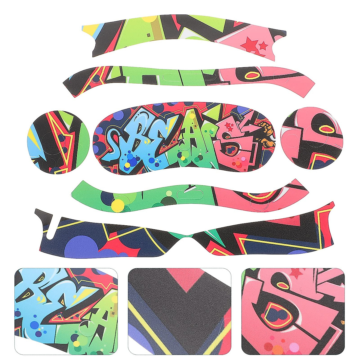 DOITOOL 1 Sheet Pico 4 Stickers Vr Glasses Skin Vr Glasses Protective Accessories Vr Glasses Decal Glasses Headphones Vr Glasses Protective Sticker Earphone 3D PVC Protection