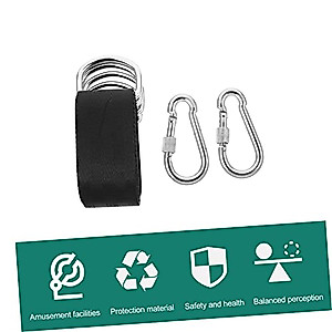 Toddmomy 1 Set Children's Swing Chair Baby Sets Kids Suit Swing for Kids Tree Swing Kit Swing Set Hanging Kit Outdoor Swing for Kids Rope for Hammock Tree Swing Hanging Kit Strap Black Tie