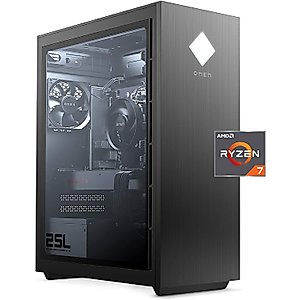 OMEN 2022 Newest Upgraded 25L Gaming Desktop PC, Geforce RTX 3060, AMD Ryzen 7 3700X, 32 GB DDR4 RAM, 1TB SSD+2TB HDD, Windows 11, VR Ready, RGB Lighting