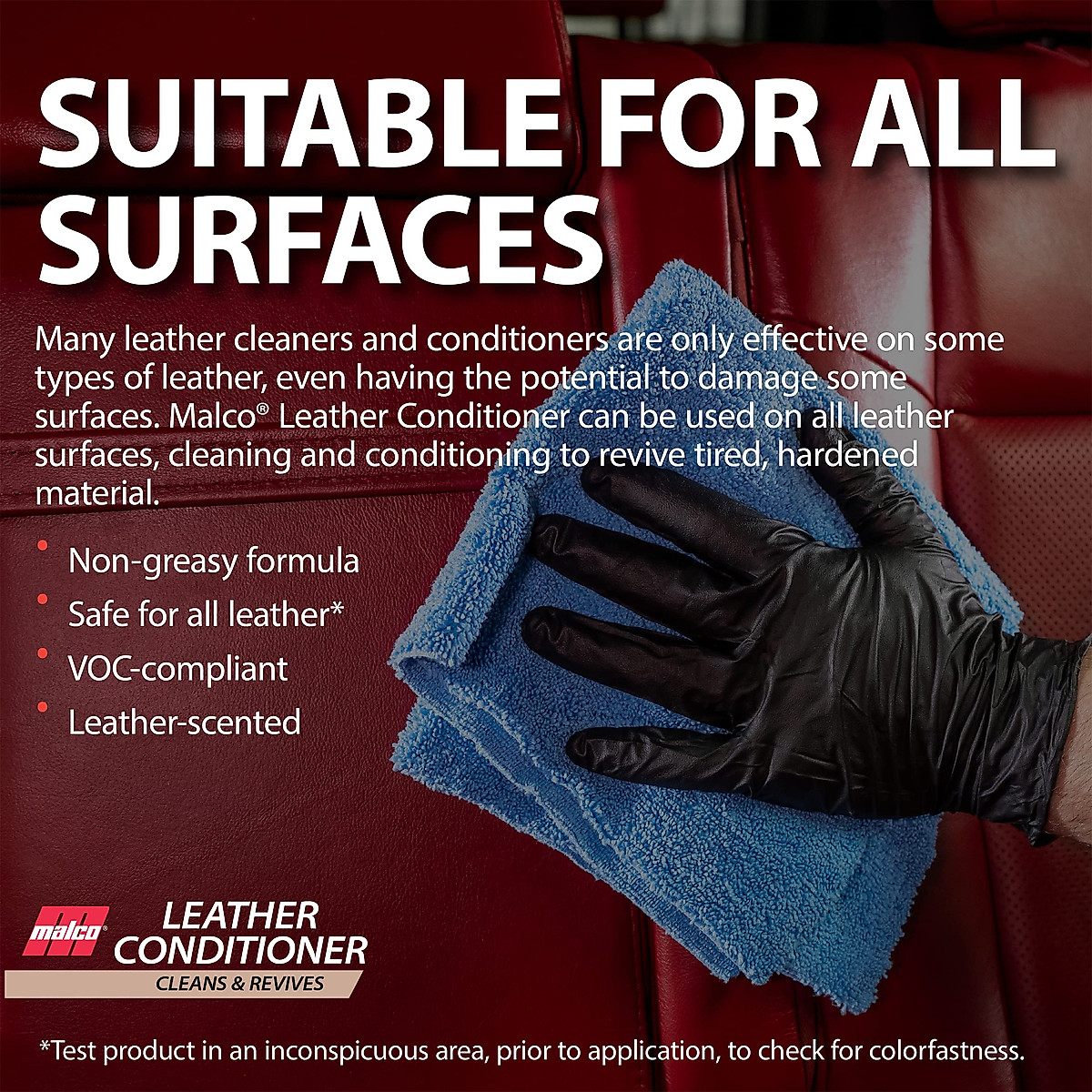 Malco Leather Conditioner for Cars - Cleans and Conditions Automotive Leather Seats & Surfaces / Natural Moisturizers Soften, Restore and Protect Leather Interiors / 32 Oz (109932)