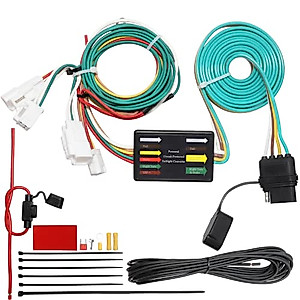 MECMO 4 Pin Trailer Wiring Harness 56434 for 2019-2023 Toyota RAV4 & RAV4 Prime Hybrid, Plug-in Simple Custom-Fit T-Connector 4-Pole Flat Trailer Light Connector, Trailer Hitch Wiring for Toyota RAV4