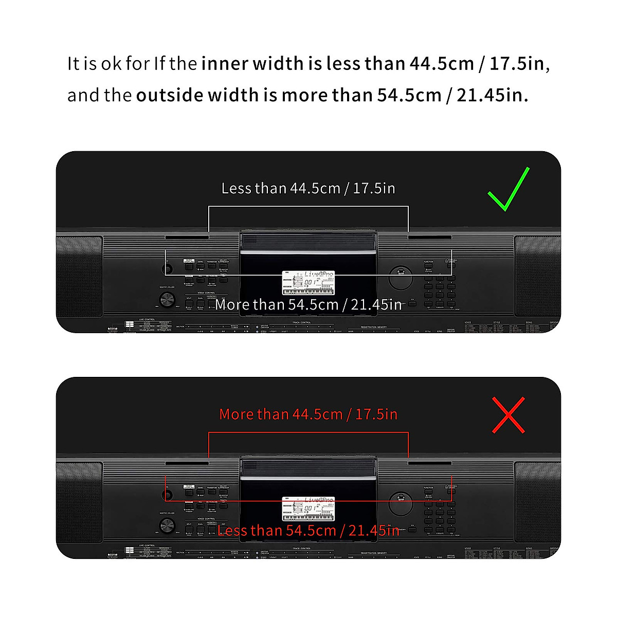 ATNEDCVH Sheet music stand compatible with Yamaha P85 P95 series electronic piano keyboard (Black)