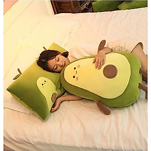 OUKEYI 18 Inch Snuggly Stuffed Avocado Fruit Soft Plush Toy Hugging Pillow Gifts for Kids, Girl, Boy, and FriendsBest Gift for Kids Christmas