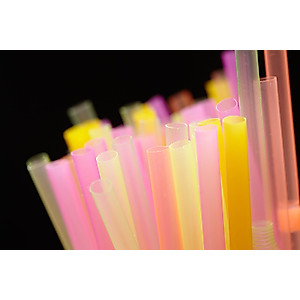 Tiger Chef Refill 400 Flexible Plastic Multi Color Neon Drinking Straws BPA-Free 8.25 Inch