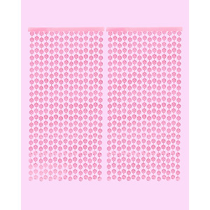 xo, Fetti Smiley Face Pink Foil Curtain Party Decorations - Set of 2 | Happy Pastel Birthday Party Decorations, Cute Bachelorette Party Photo Booth Backdrop, Baby Shower Supplies, Cute Preppy Party