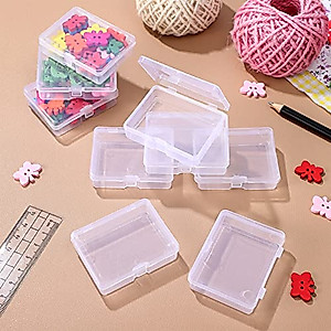 24Pcs Plastic Bead Storage Containers Mini Beads Box Cases Small Items Storage Cases