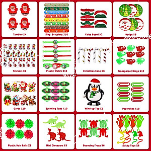 200Pcs Christmas Party Favors Assortment Toys for Kids Stocking Stuffers Birthday Party Gifts Carnival Prizes Goodie Bag Pinata Fillers Treasure Box School Classroom Rewards Christmas Theme Toys Bulk