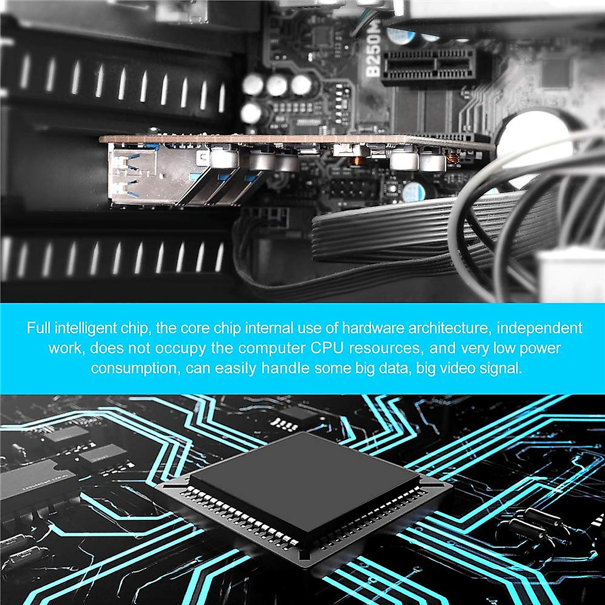 Yeeliya PCIe USB Card 4-Ports(1x USB-C - 3X USB-A) USB 3.0 Expansion Card PC Internal USB hub for Windows 10/8/7 and MacPro 4.1/5.1 with Low Profile Bracket