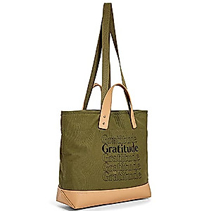 Like Dreams Canvas Everyday Gracious Top Handle Women's Lightweight Fashion Inspiration Tote Bag (Olive)