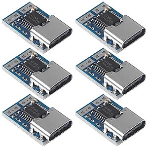 Coliao 6pcs Type-C USB-C PD DC Fixed Voltage Power Trigger Module PDC004-PD PD Decoy Module IP2721 5A Type-C Female Input for Notebook