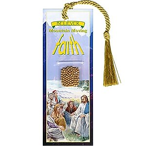 Mustard Seed Bookmark with Tassel Christian Set of 6