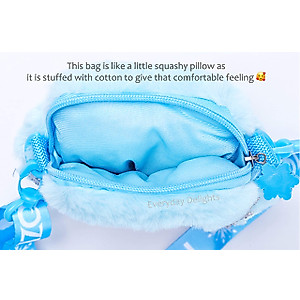 Frozen Elsa Plush Crossbody Shoulder Handbag in Snowflake Shape for Girls Kids Children – Pink