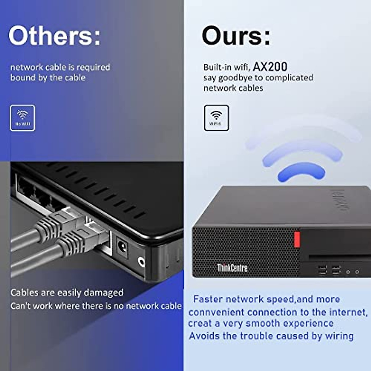 Lenovo Computer Desktop with Monitor 24 inch, Intel i7-6700 UP to 4.00GHz 16GB DDR4 New M.2 1TB NVMe SSD Wireless Keyboard & Mouse & Speakers Built in WiFi & BT Win10 Pro(Renewed)